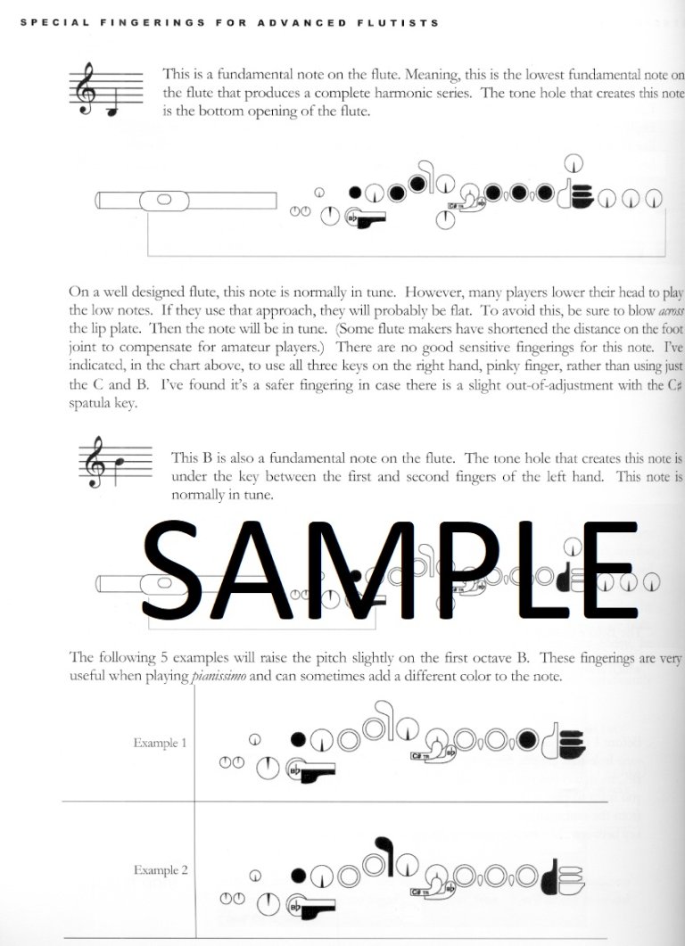 Buy Special Fingerings for Advanced Flutists Online at $35 - Flute World