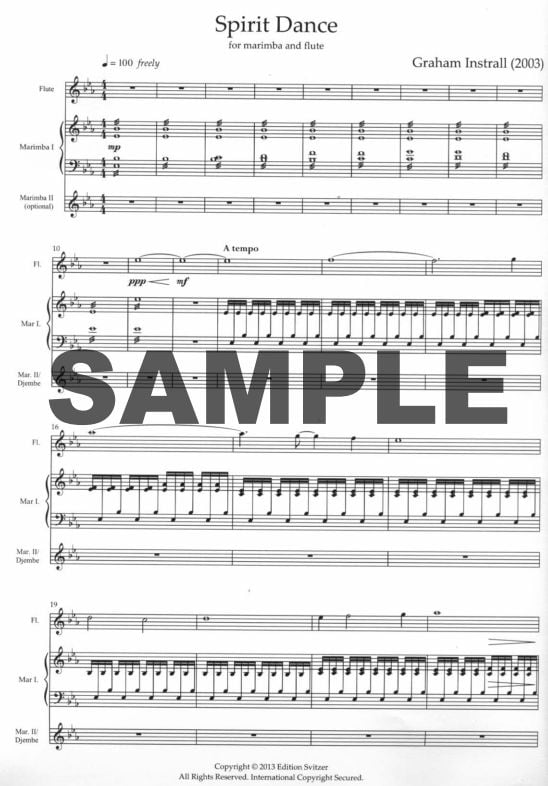 Buy Spirit Dance for flute and marimba Online at $24.95 - Flute World