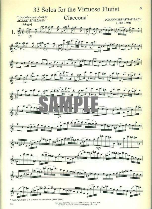 Buy Thirty-Three Solos (ed.Stallman) Online at $41.5 - Flute World