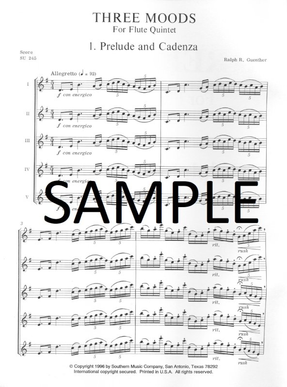 Buy Three Moods Online at $49.95 - Flute World