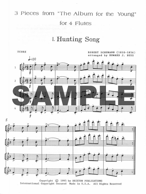 Buy Three Pieces from "The Album for the Young" Online at $14 - Flute World
