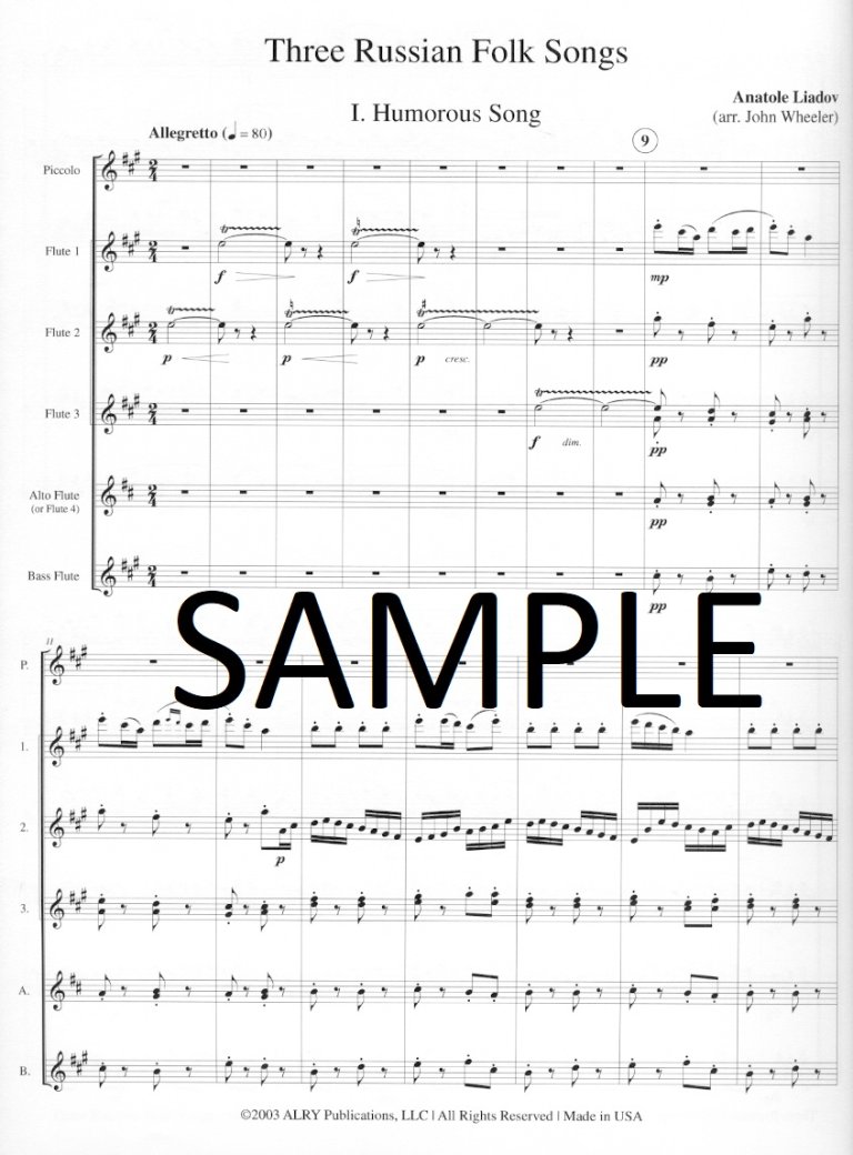 Buy Three Russian Folk Songs Online at $20 - Flute World