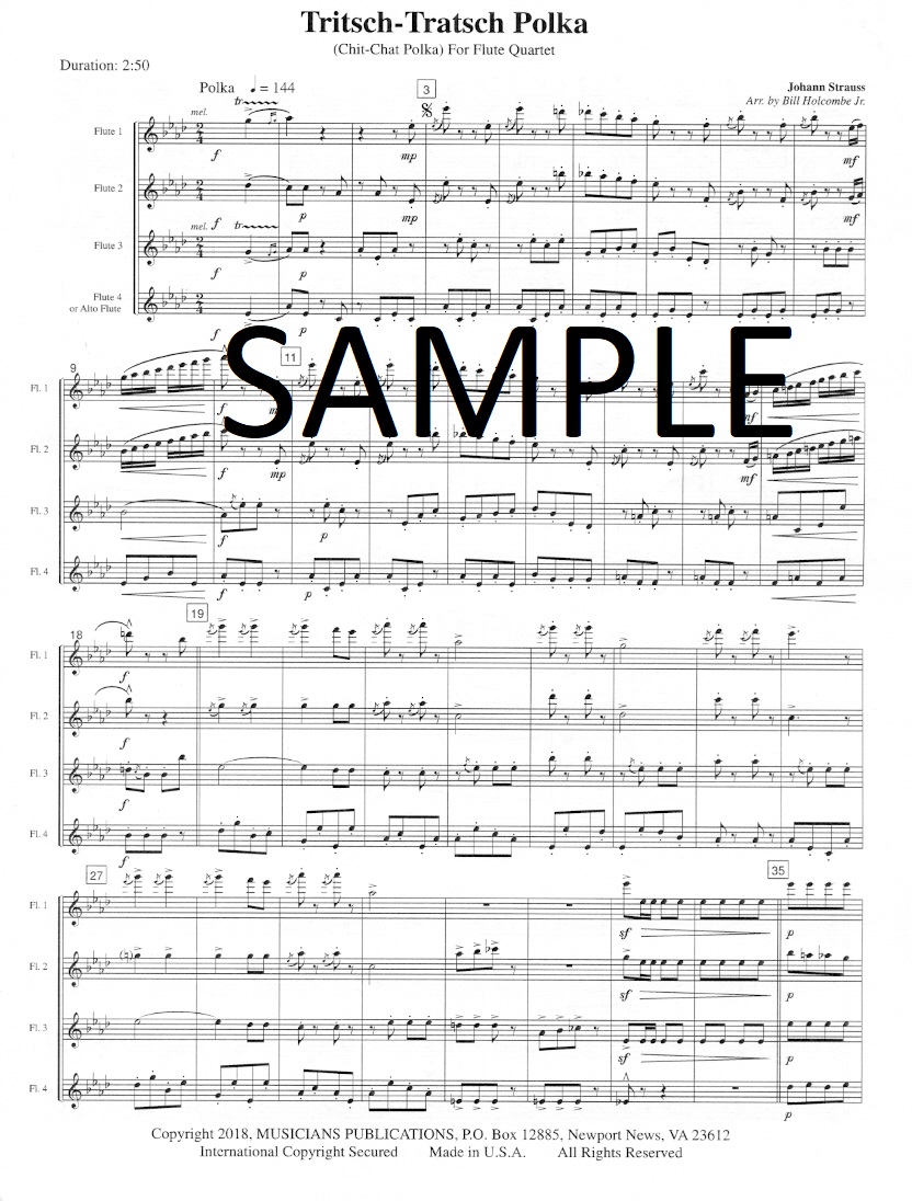 Buy Tritsch-Tratsch Polka Online at $15 - Flute World