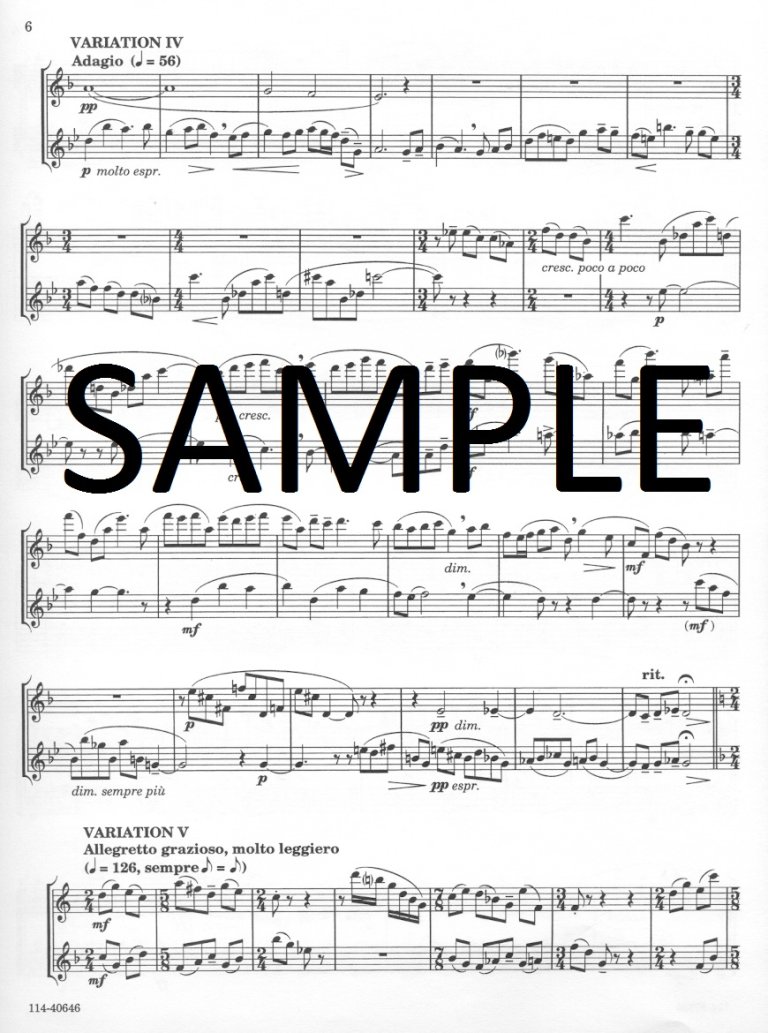 Buy Variations on Swedish Folktune Online at $24.99 - Flute World