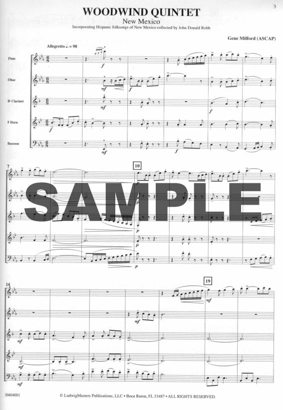 Buy Woodwind Quintet-New Mexico Online at $12.95 - Flute World