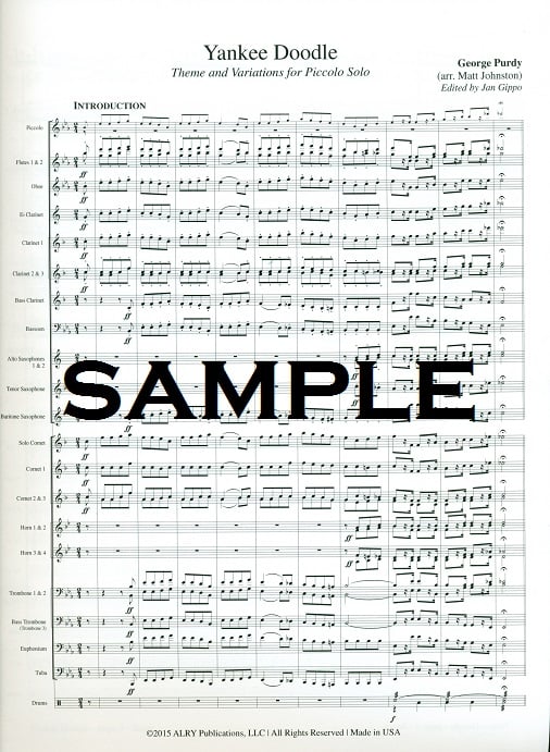 Buy Yankee Doodle Theme and Variations Online at $75 - Flute World