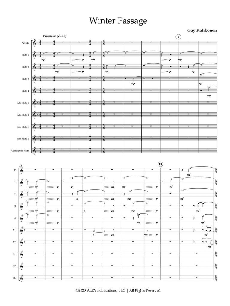 Buy Winter Passage for Flute Choir Online at $23 - Flute World