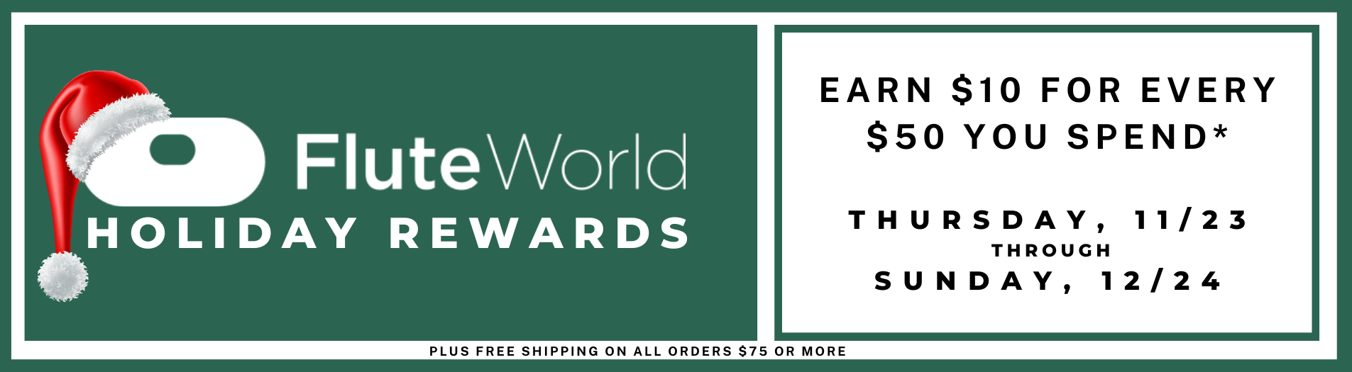 Flute World Holiday Rewards - Flute World
